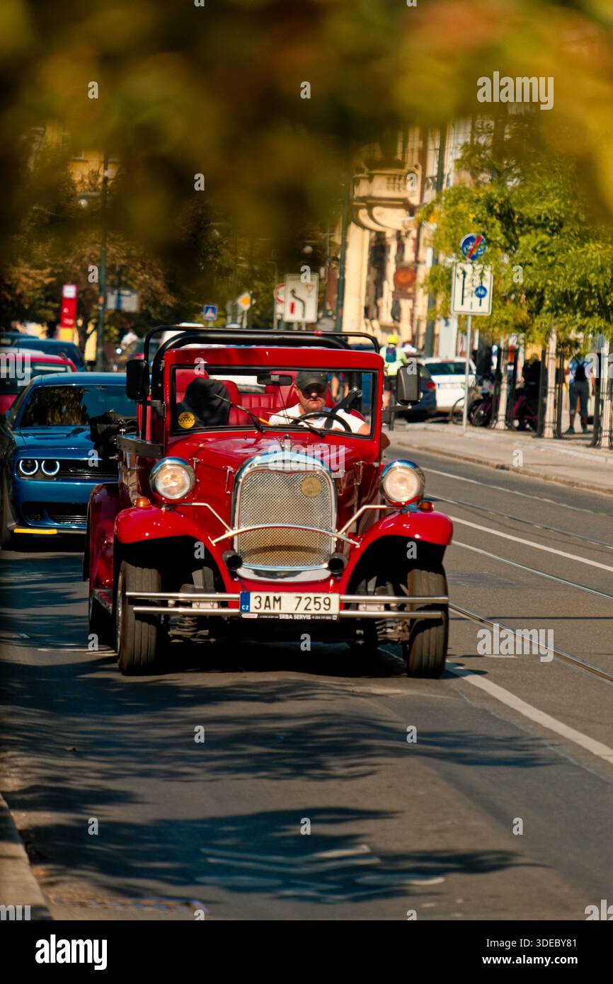 Classic vehicle on bustling hi-res stock photography and images - Alamy