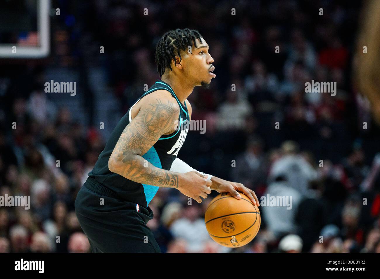 Portland Trail Blazers guard Caleb Love in the first half of an NBA ...