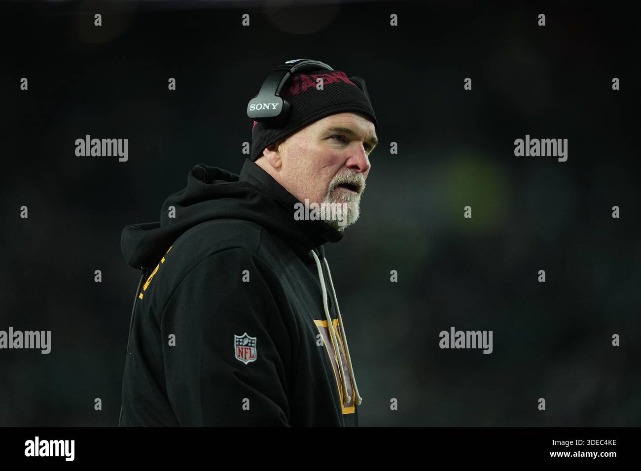 Washington Commanders head coach Dan Quinn in action during an NFL ...