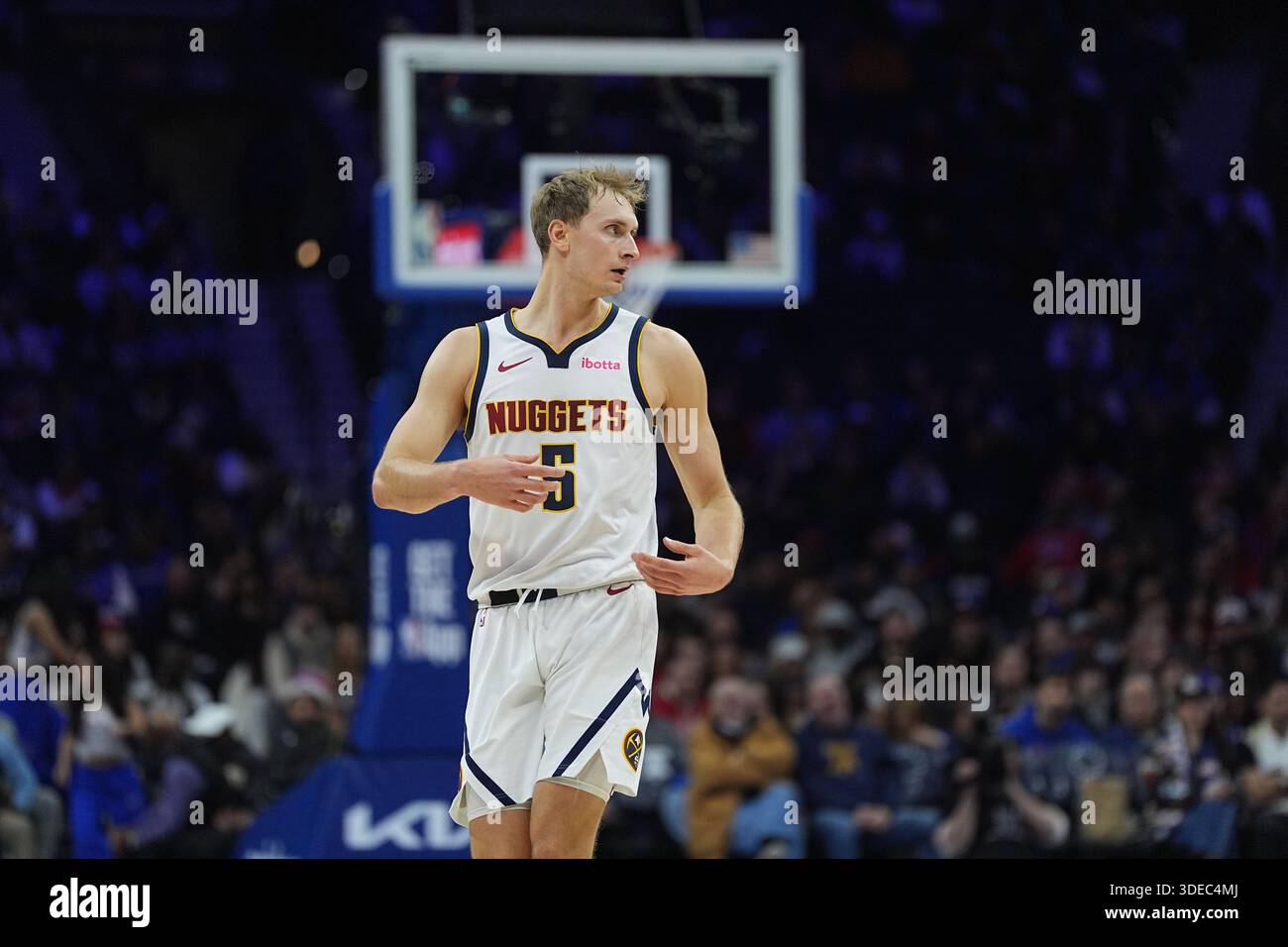 Denver Nuggets' Hunter Tyson in action during an NBA basketball game ...
