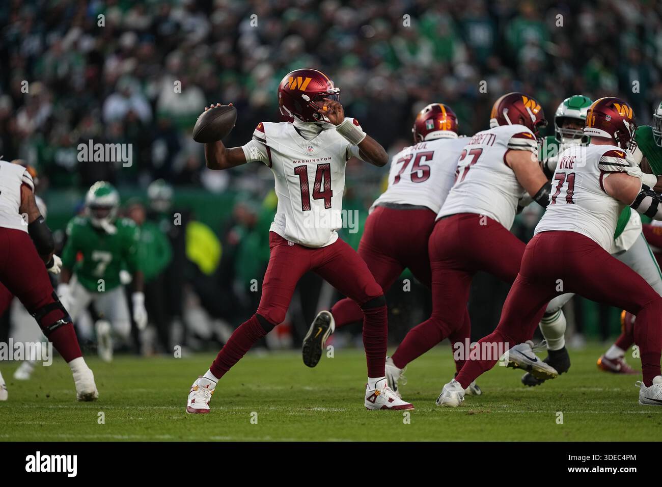Washington Commanders quarterback Josh Johnson in action during an NFL ...