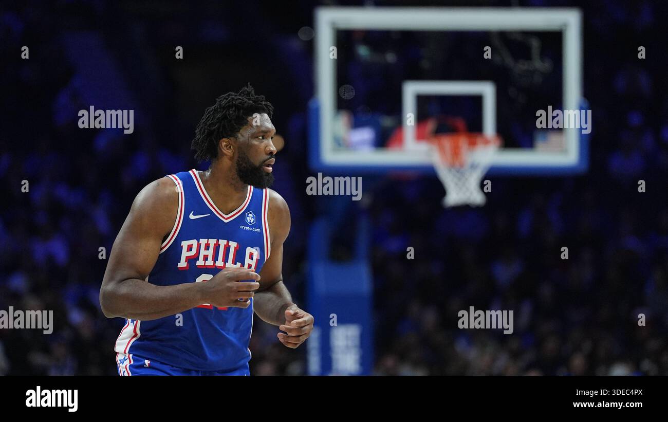 Philadelphia 76ers' Joel Embiid in action during an NBA basketball game ...