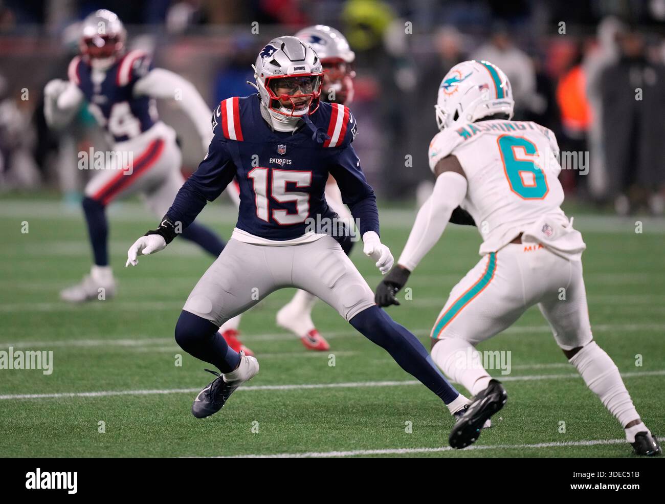 New England Patriots linebacker Marte Mapu (15) during an NFL football ...