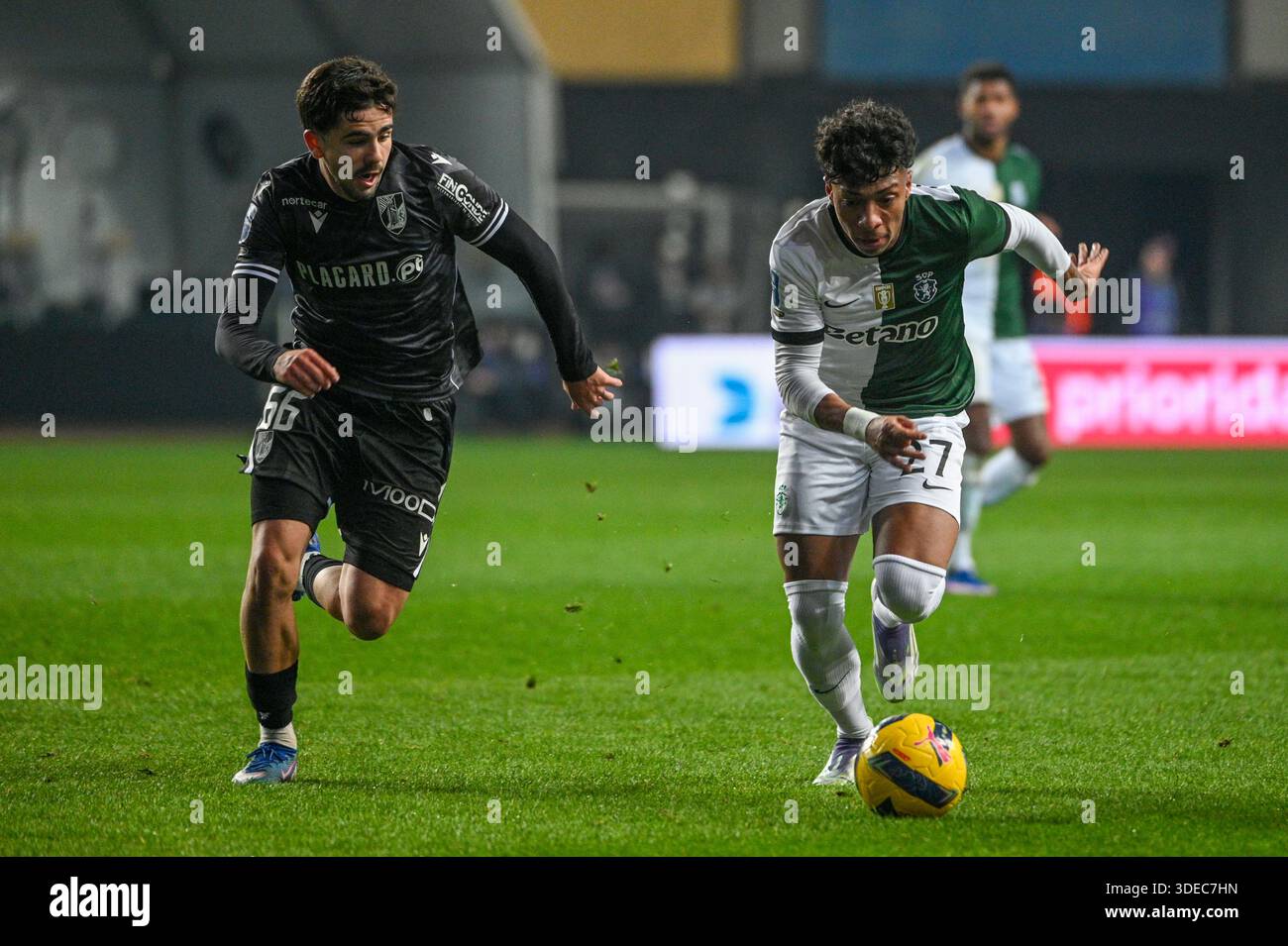 Leiria, Portugal. 6 January 2026. Alisson Santos forward of Sporting CP ...