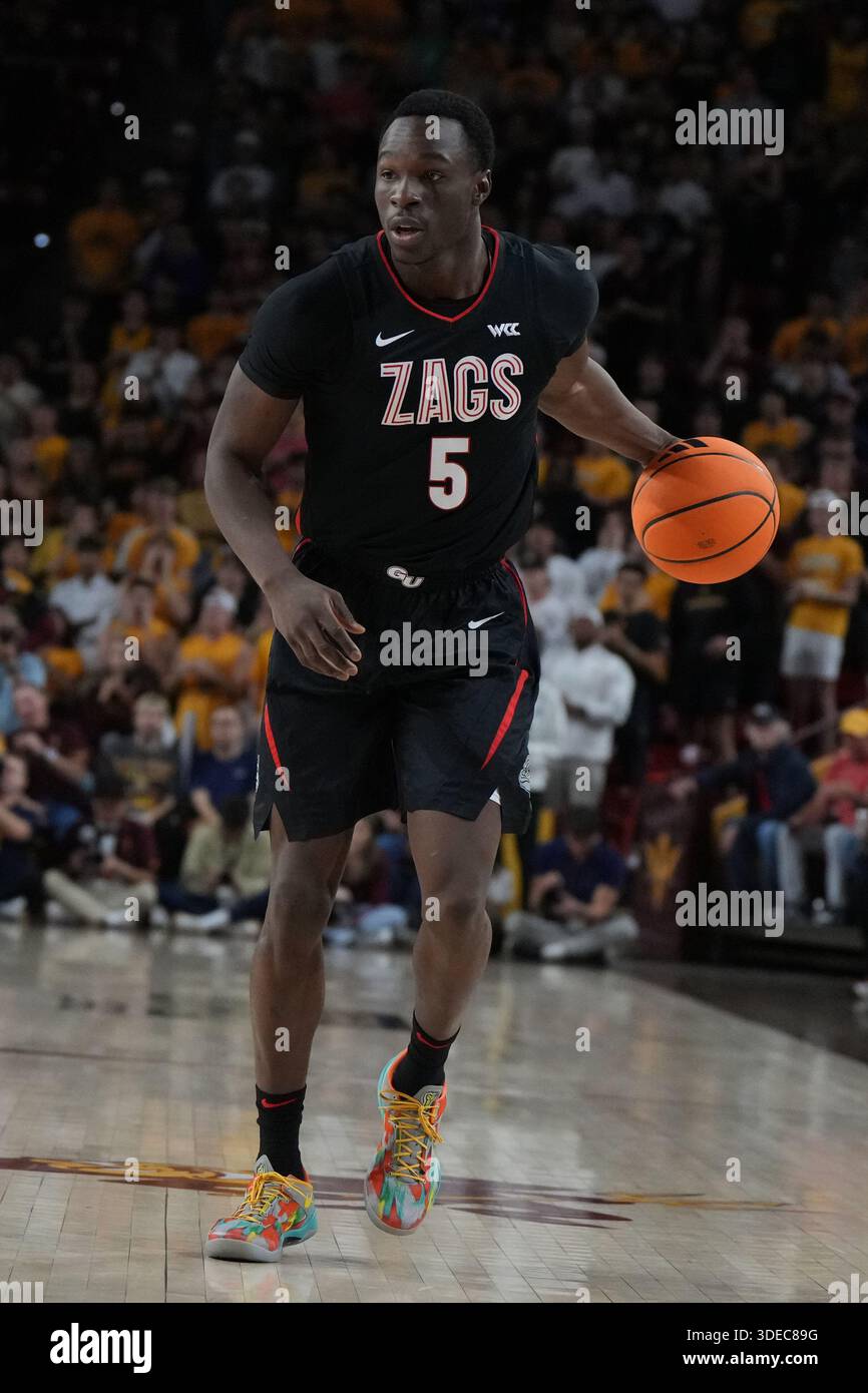 Gonzaga forward Emmanuel Innocenti (5) against Arizona State during the ...