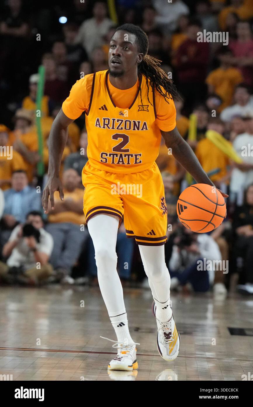 Arizona State guard Anthony Johnson (2) against Gonzaga during the ...