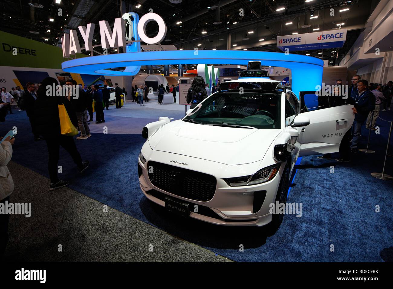A Waymo Ojai sits on display at the Waymo booth during the CES tech ...