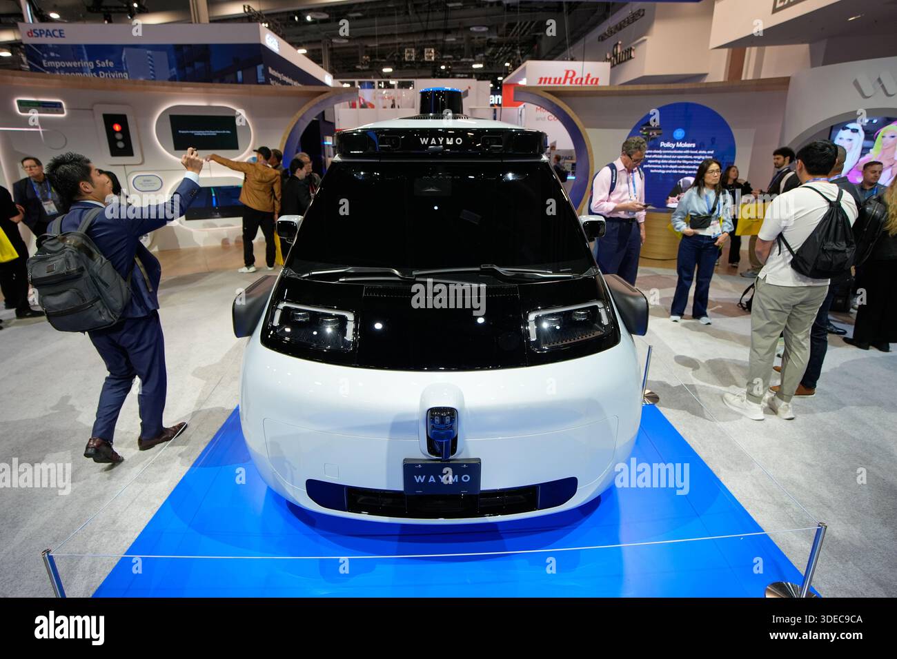 A Waymo Ojai sits on display at the Waymo booth during the CES tech ...