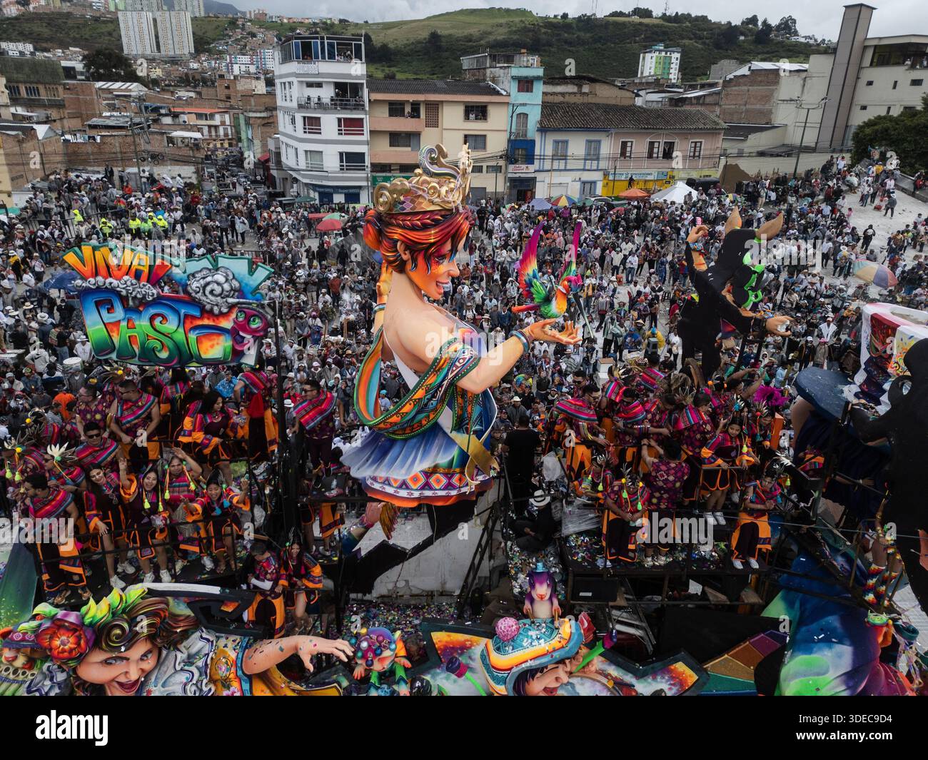 Revelers partake in the Black and White Carnival, recognized by UNESCO ...