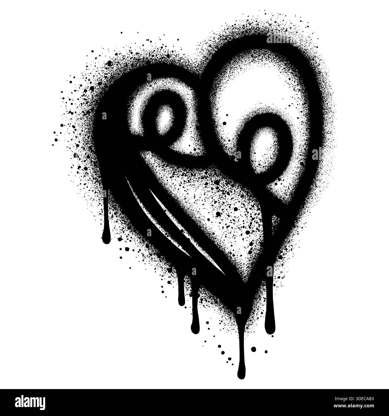 Heart vectors graffiti Black and White Stock Photos & Images - Alamy