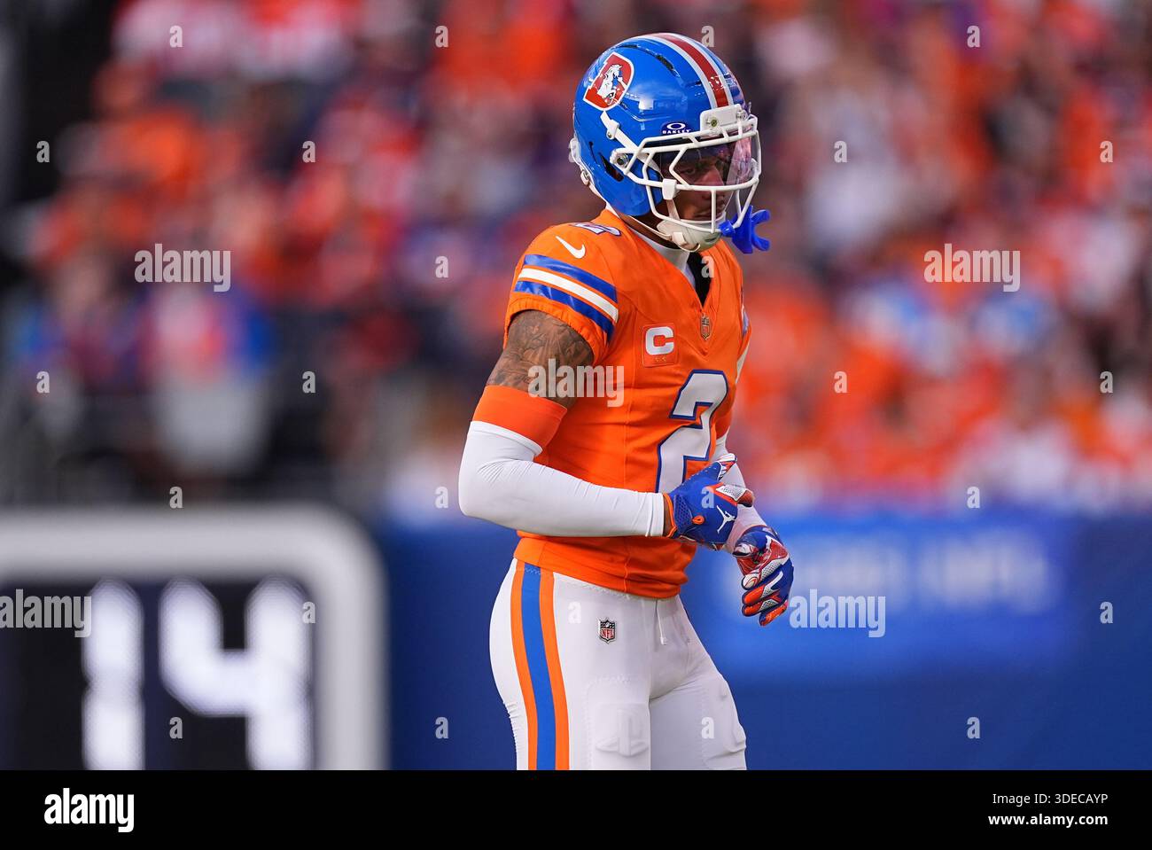 Denver Broncos cornerback Pat Surtain II (2) in the first half of an ...