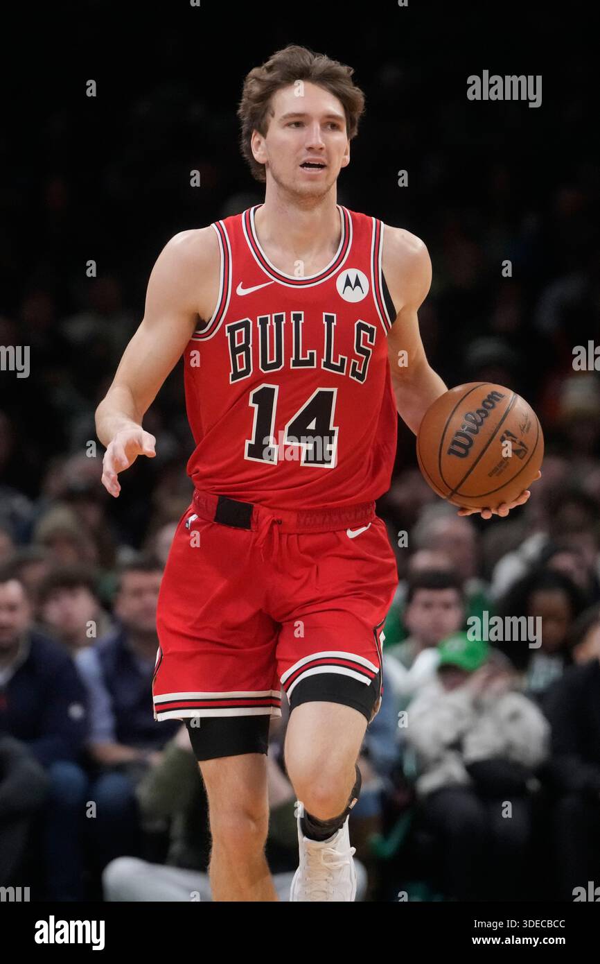 Chicago Bulls forward Matas Buzelis (14) during an NBA basketball game ...