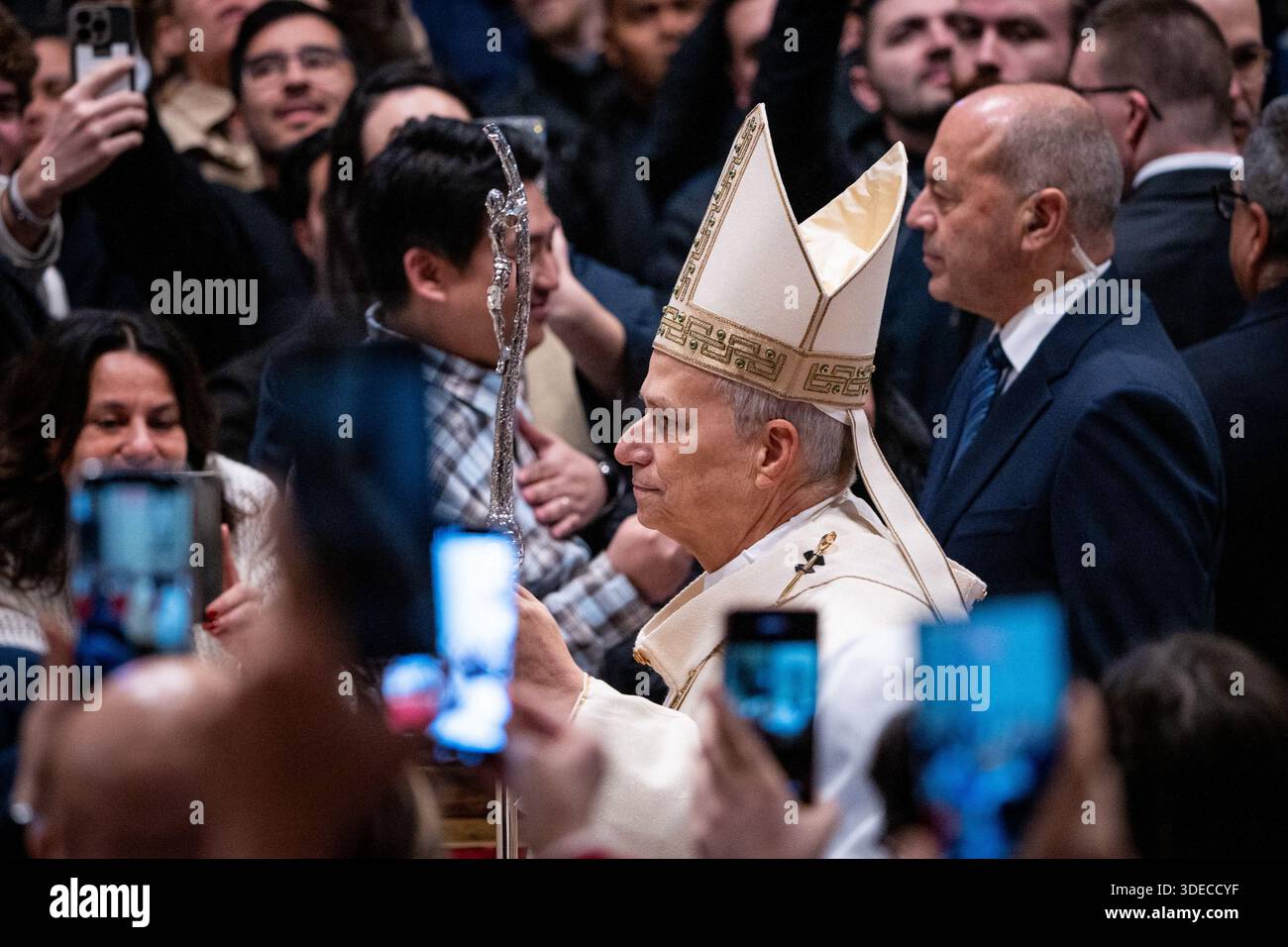 Pope Leo XIV arrives to celebrate the Holy Mass on the Solemnity of the ...
