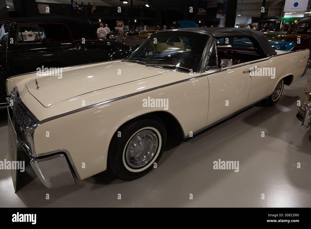 A white 1962 Lincoln Continental convertible once used by President ...