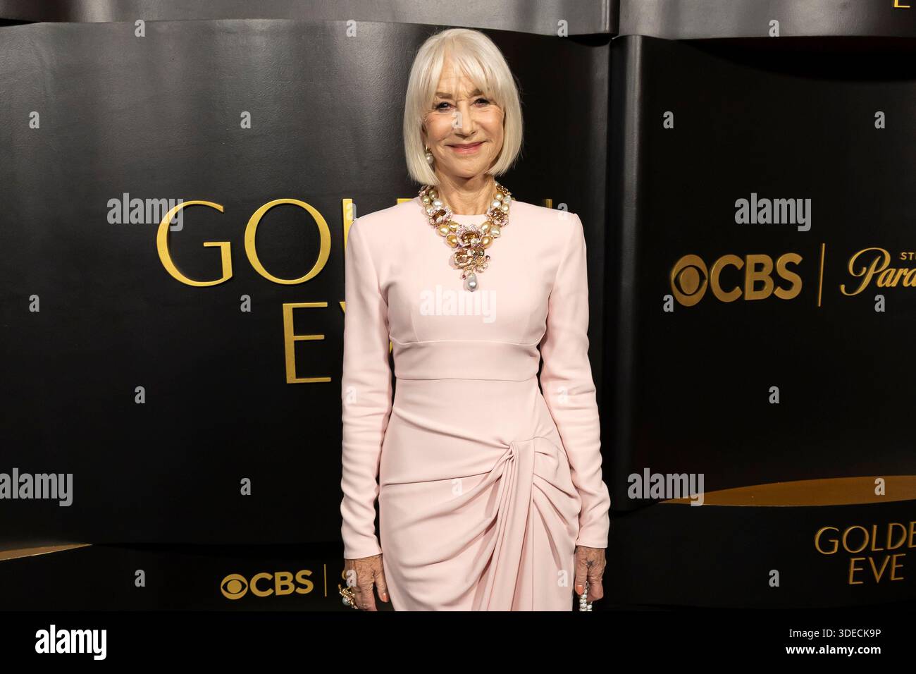 Helen Mirren attends the arrivals of Golden Eve: The Golden Globes ...