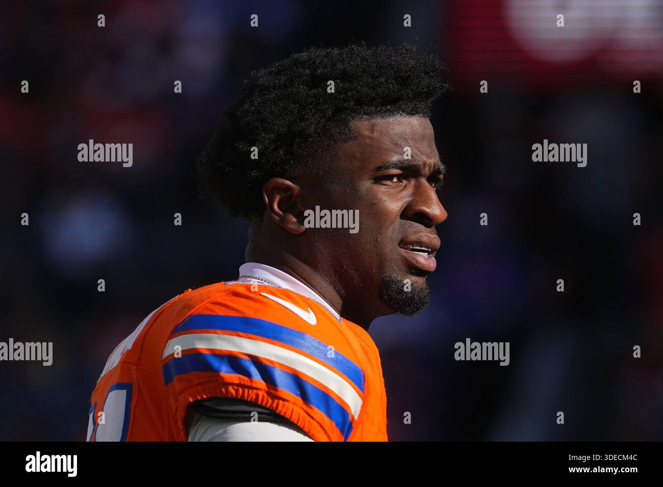 Denver Broncos safety Jl Skinner (34) prior to the game against the Los ...