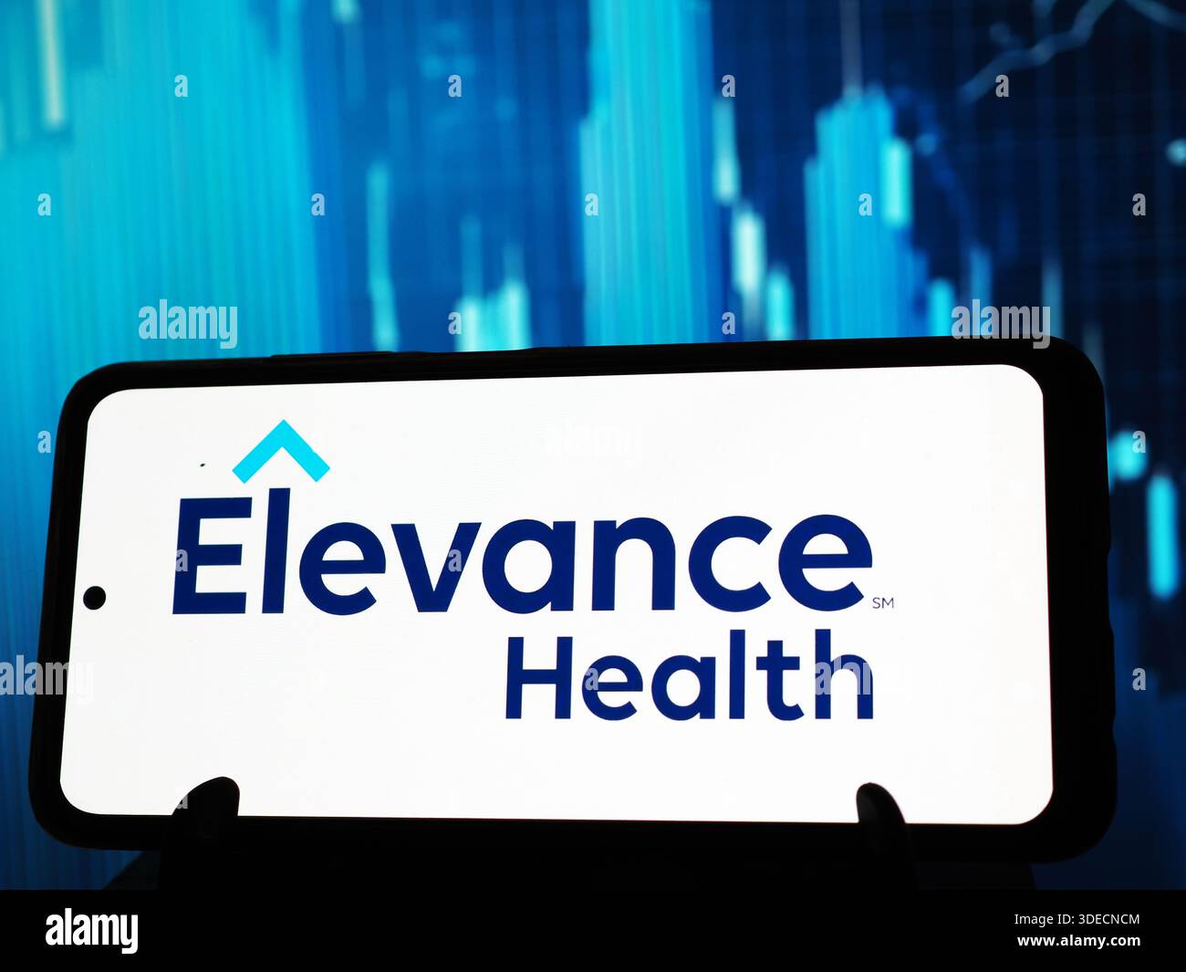 In this photo illustration, Elevance Health, Inc. logo seen displayed ...