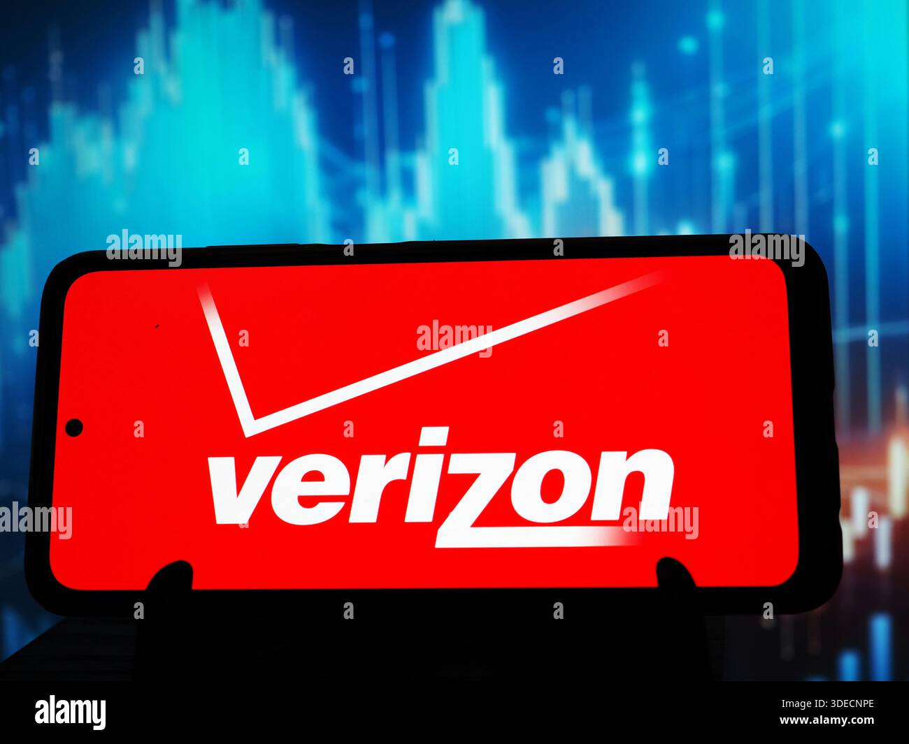 In this photo illustration, Verizon Communications Inc. logo seen ...