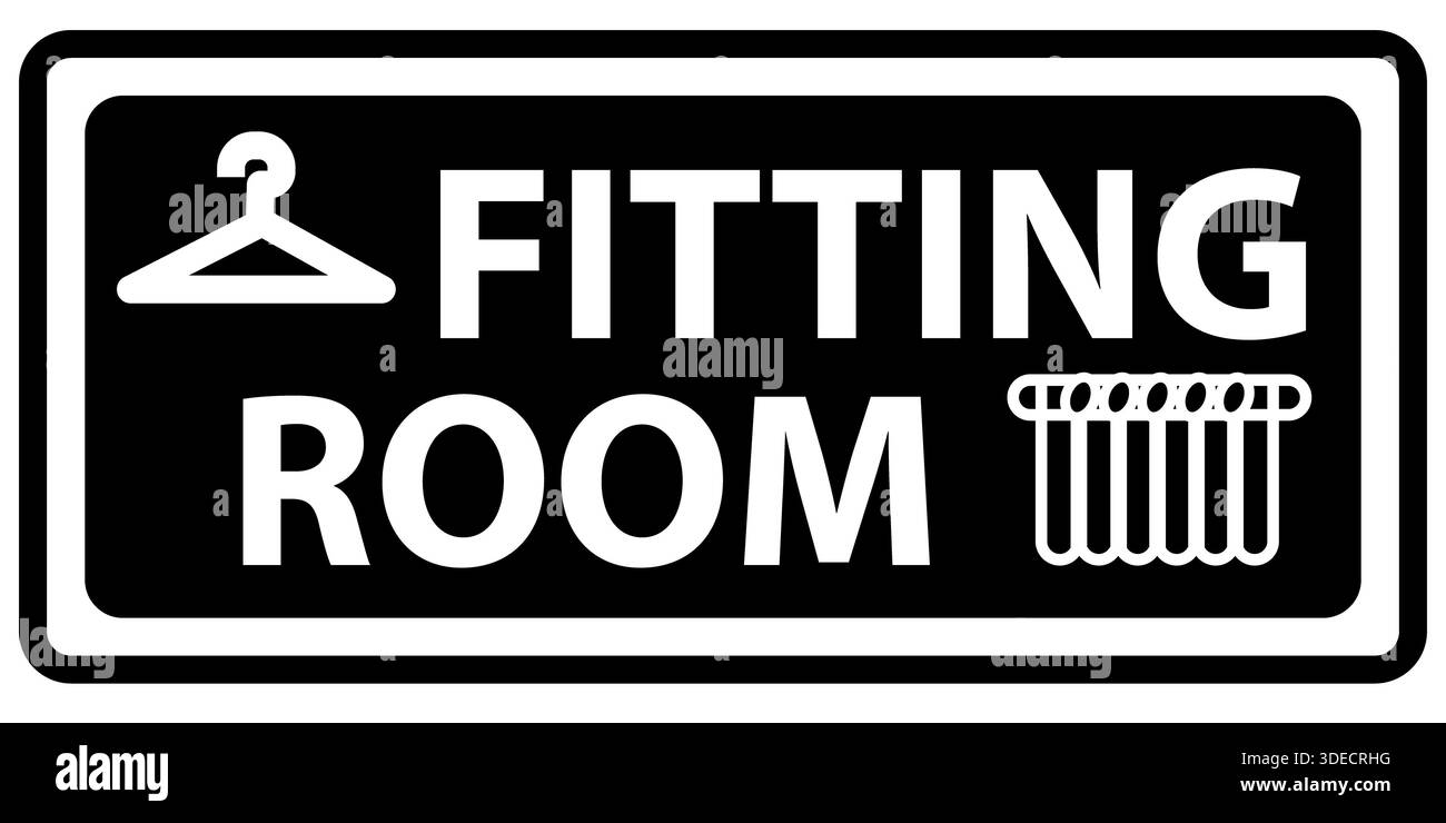 fitting room label. closet fitting room sign. dressing room symbol ...
