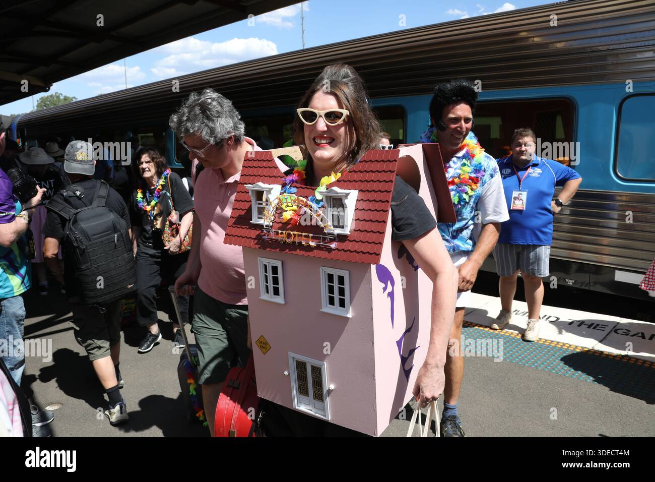 Parkes, NSW, Australia. 7th January 2026. The Elvis Express train from ...