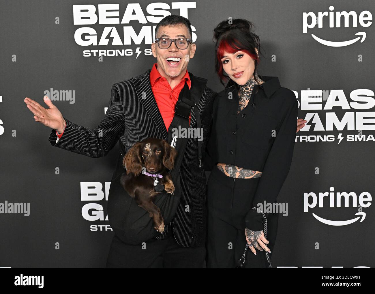 Los Angeles, USA. 06th Jan, 2026. Steve-O and Koral Bickel arriving to ...