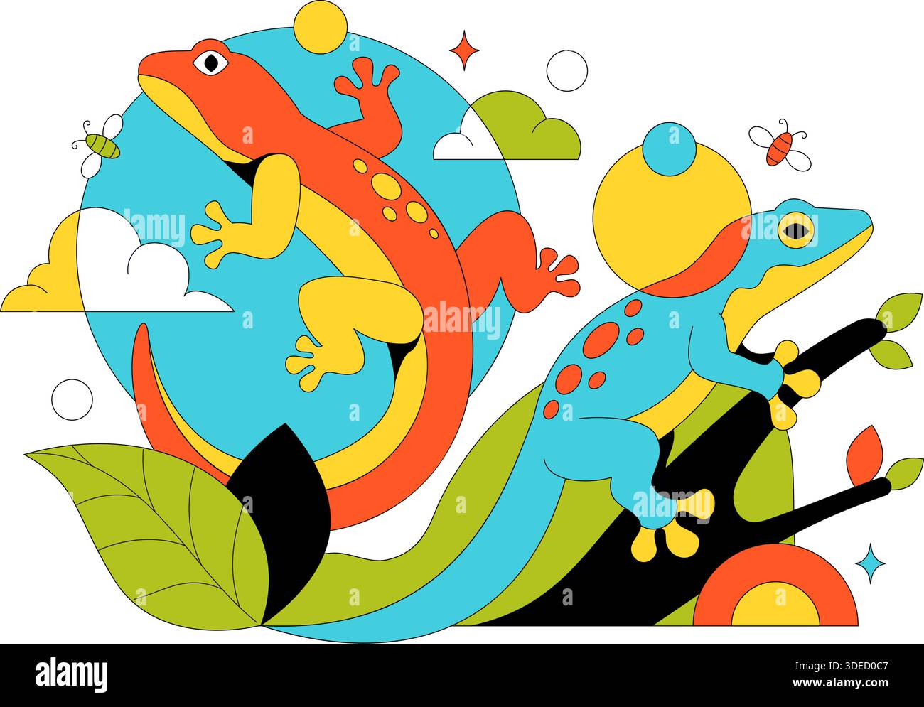 Reptile Vector Illustration Featuring Detailed Scales And Natural ...