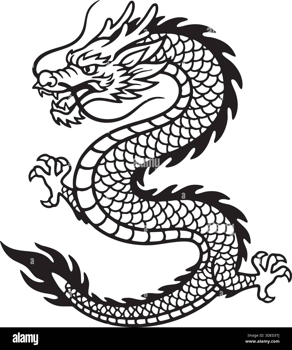Chinese Dragon Art Style