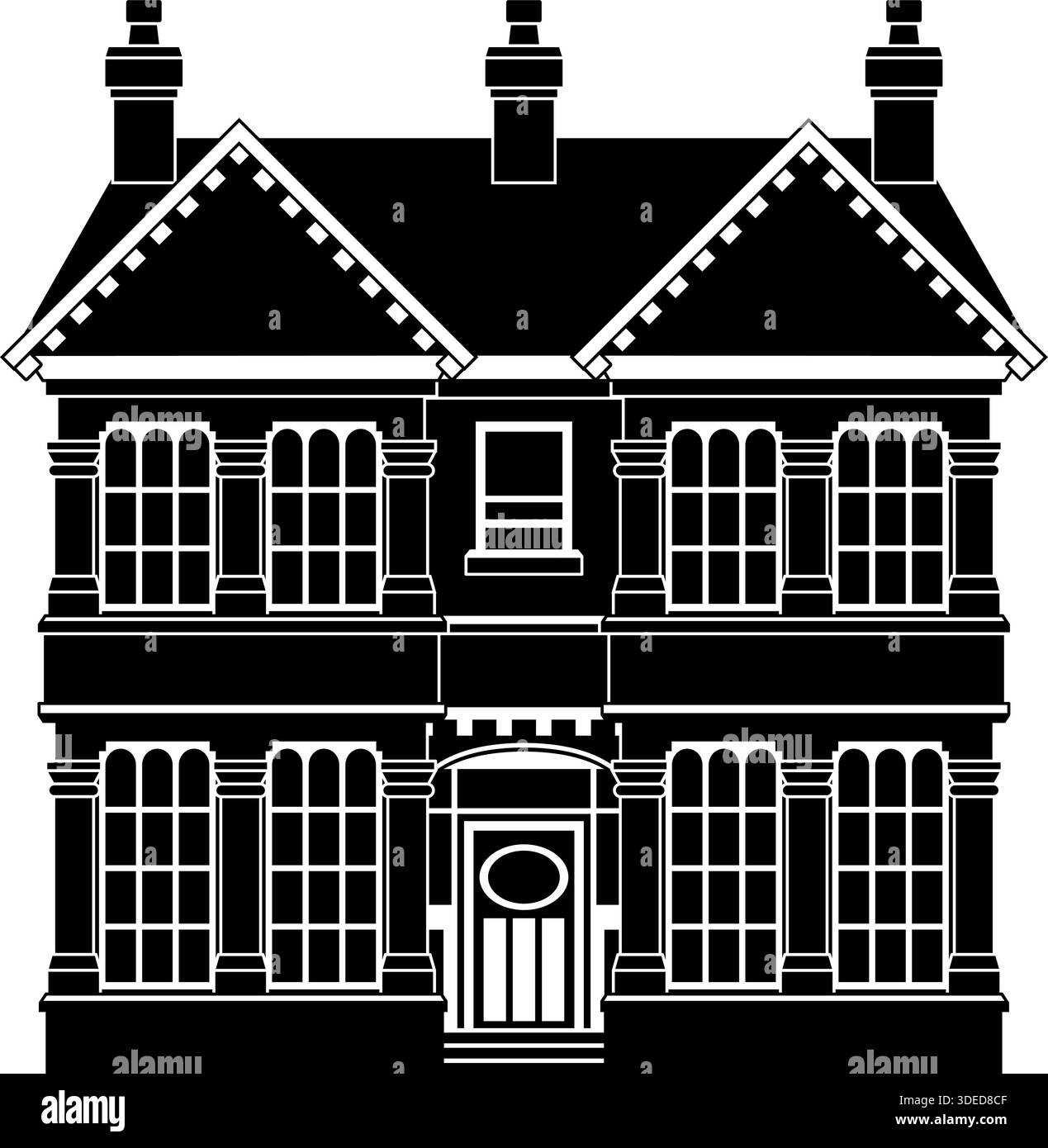 White old building Cut Out Stock Images & Pictures - Alamy