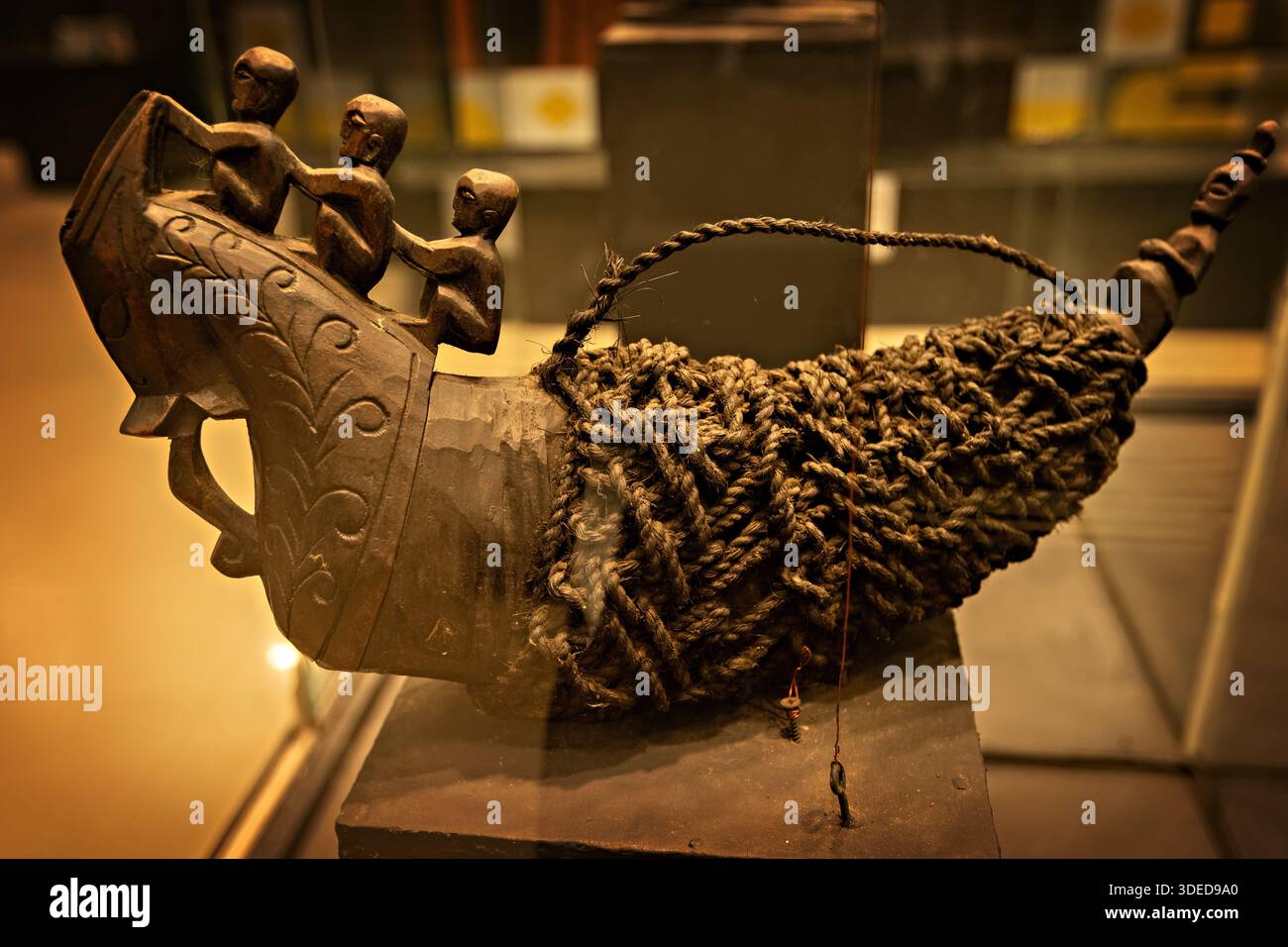 Traditional wooden ritual carving displayed in the State Museum of ...