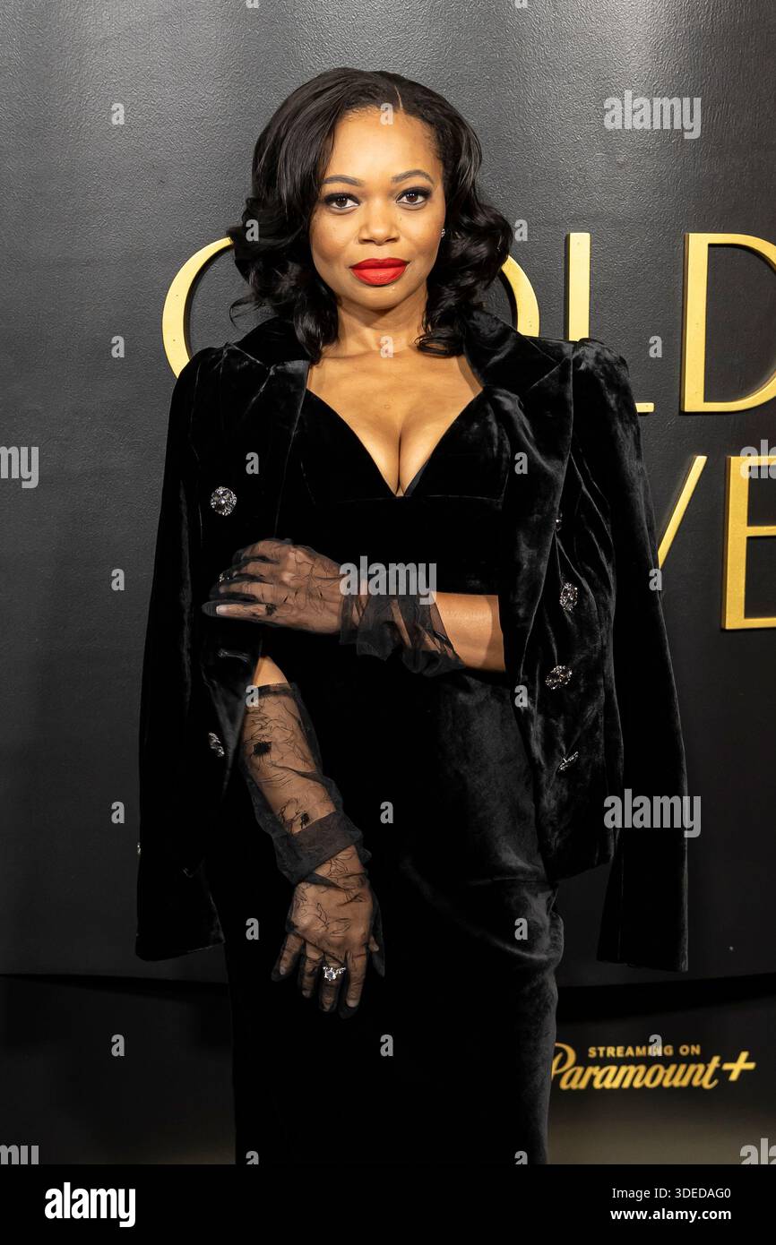 Serina Renee attends the arrivals of Golden Eve: The Golden Globes ...