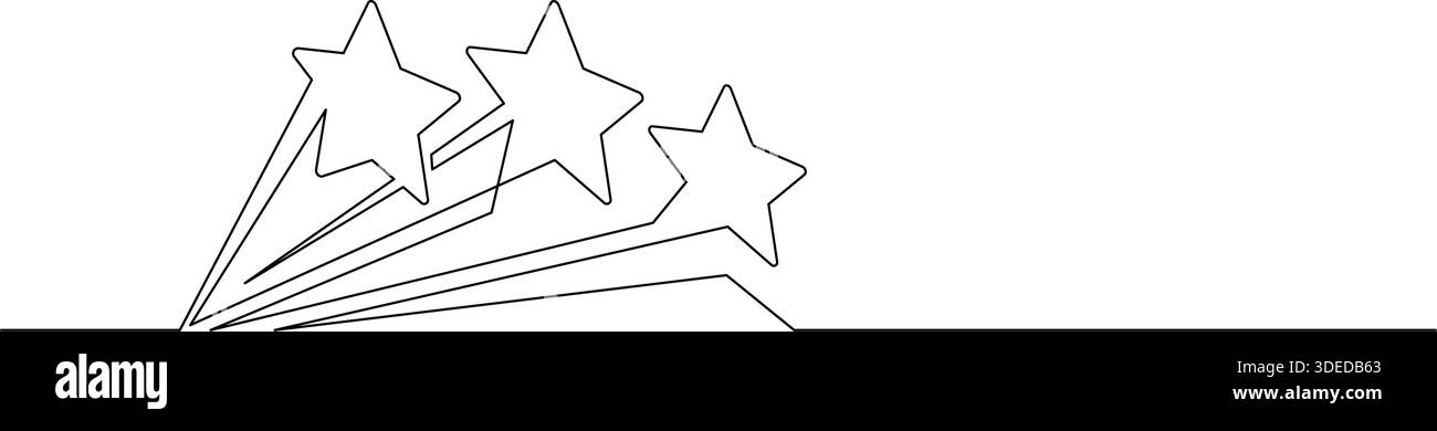 One line continuous three Stock Vector Images - Alamy