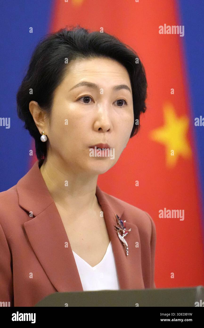 Chinese Foreign Ministry spokeswoman Mao Ning holds a press conference ...