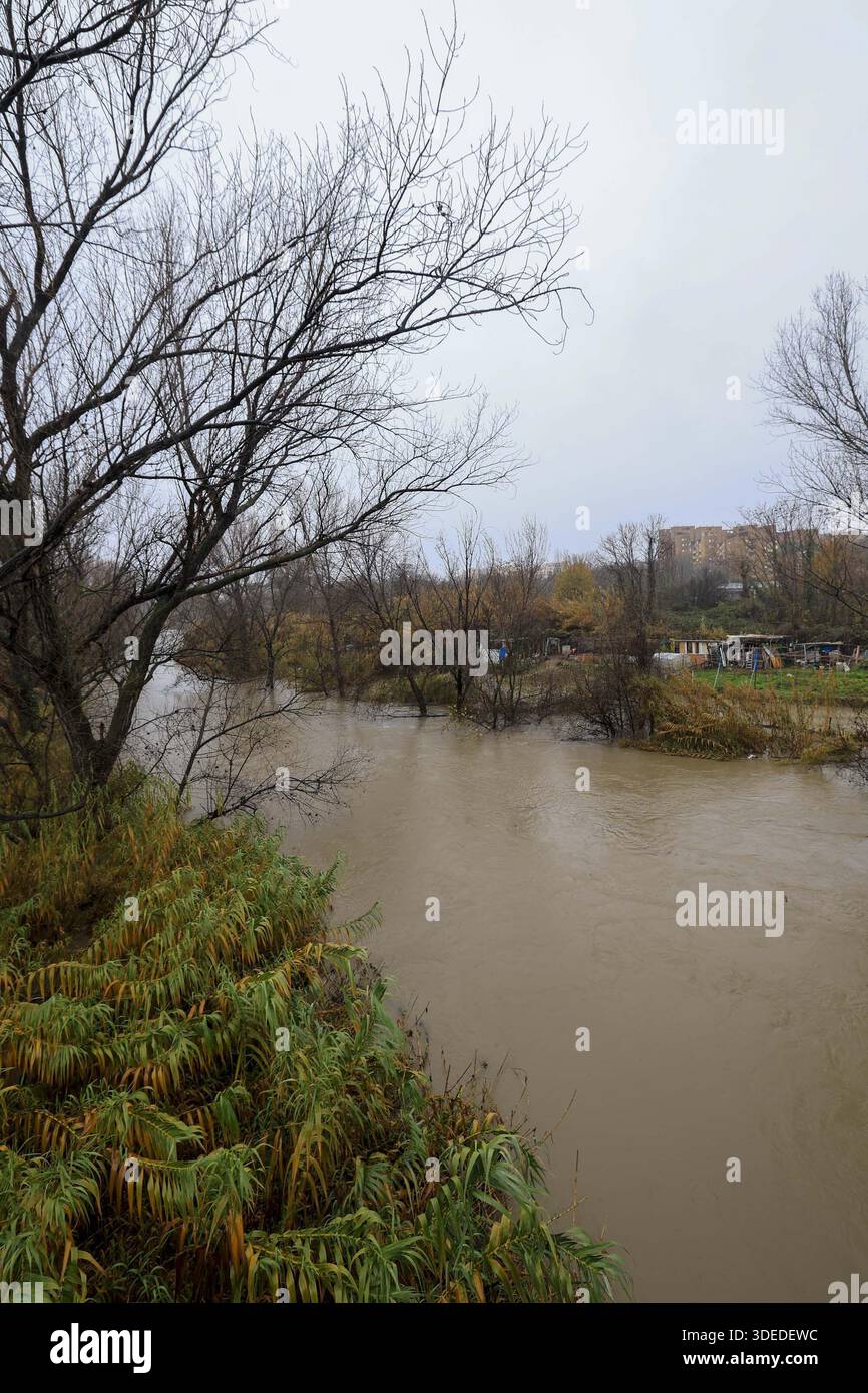 **NO WEBSITE OR NEWSPAPERS FOR ITALY ONLY** Aniene River flooding ...