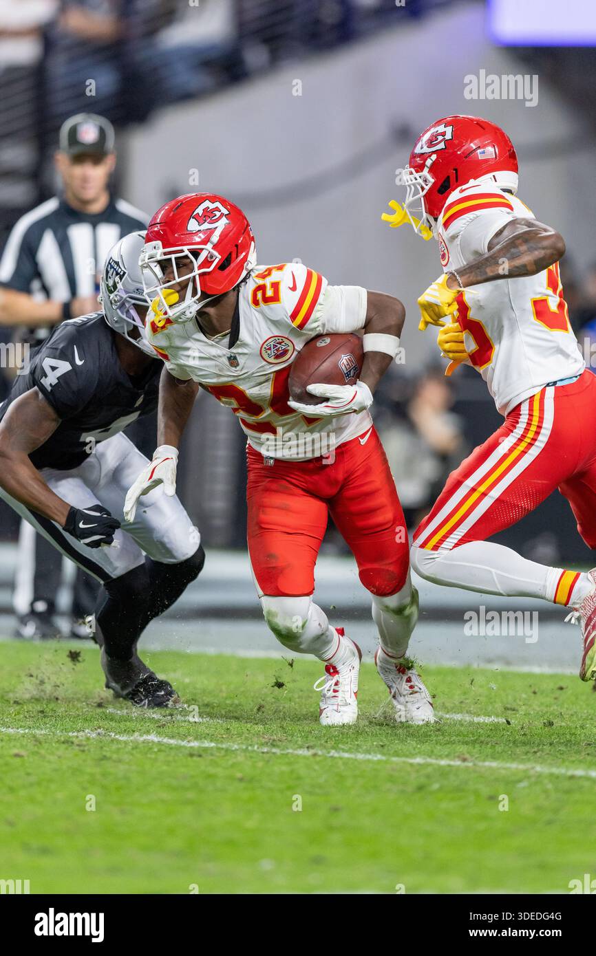 Kansas City Chiefs running back Brashard Smith (24) returns a punt ...