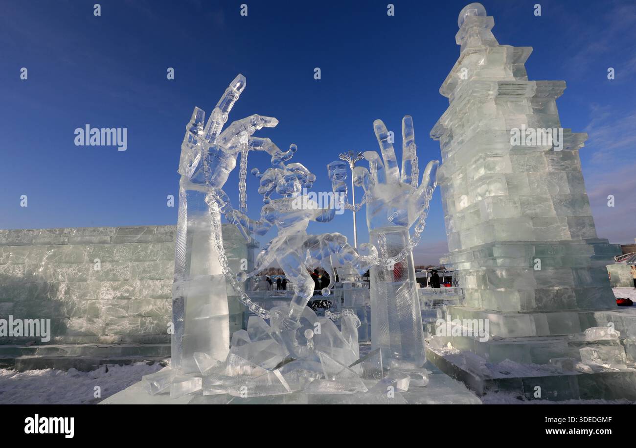 Artists from 12 countries showcase their ice sculptures at the 37th ...