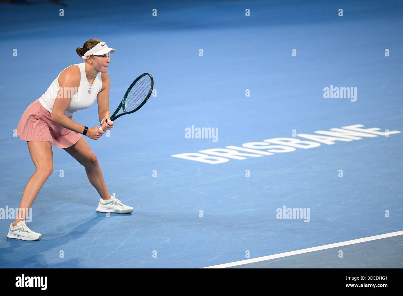 Amanda Anisimova of USA in action against Kimberly Birrell of Australia ...