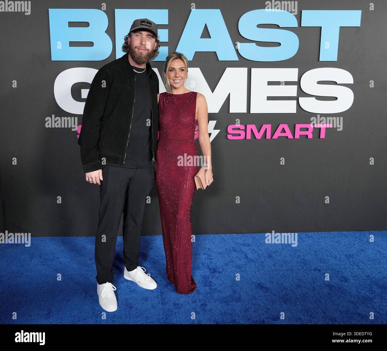 (L-R) Tyler Conklin and Ellie Walker at the BEAST GAMES Season 2 ...
