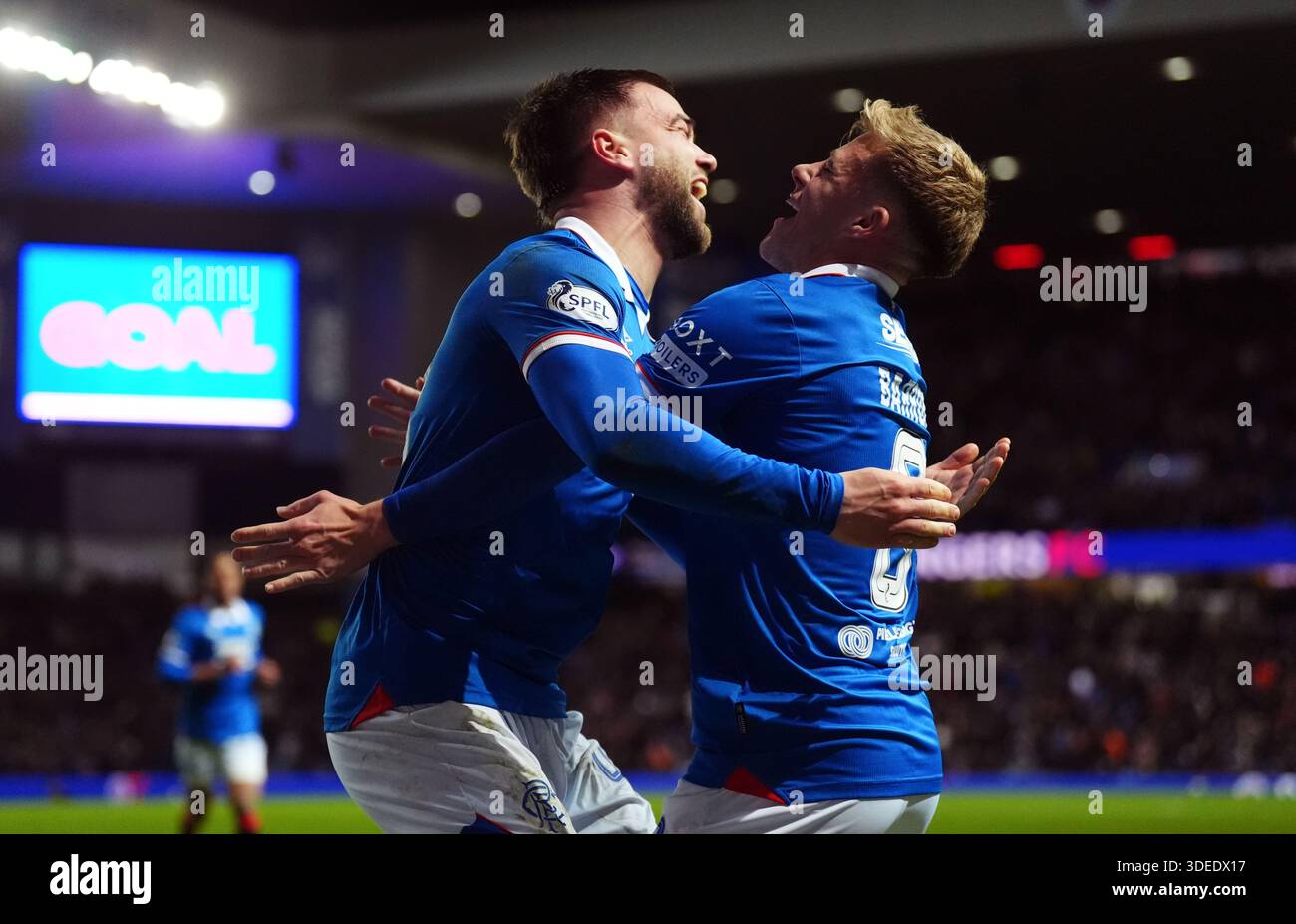 Rangers' Nicolas Raskin celebrates scoring their side's second goal of ...