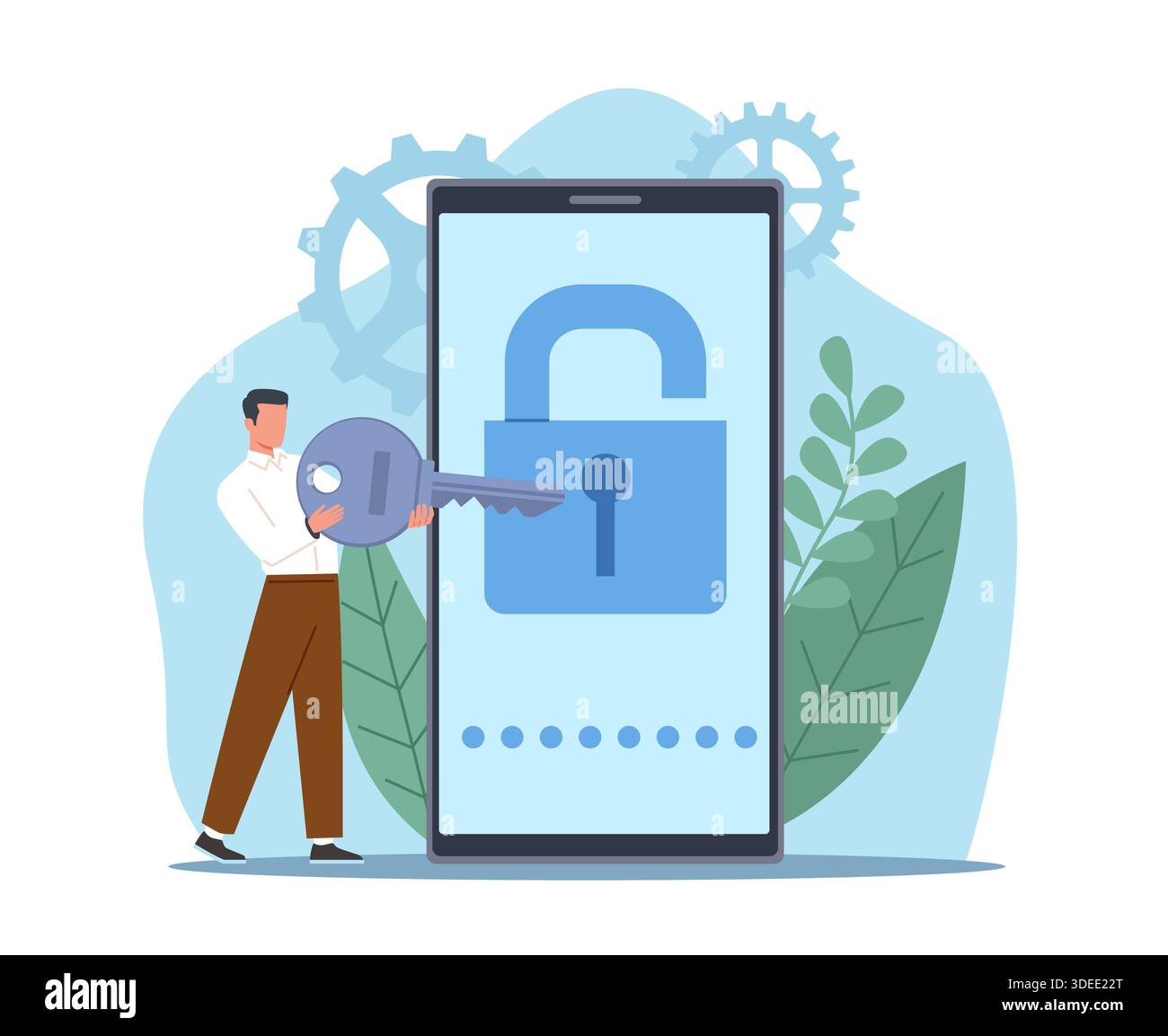 Man holding smartphone up on Stock Vector Images - Alamy