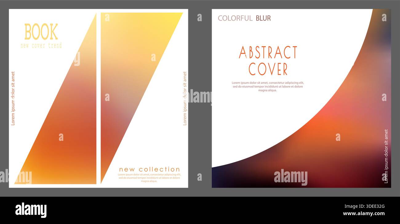Colorful gradient with blur. Template for the cover of a catalog ...