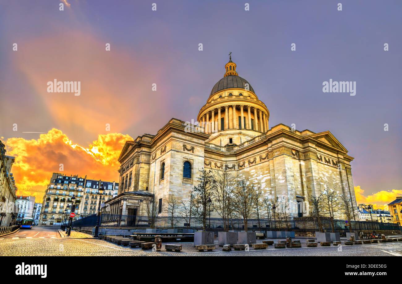 Pantheon monument stands in Paris, France. Neoclassical architecture ...