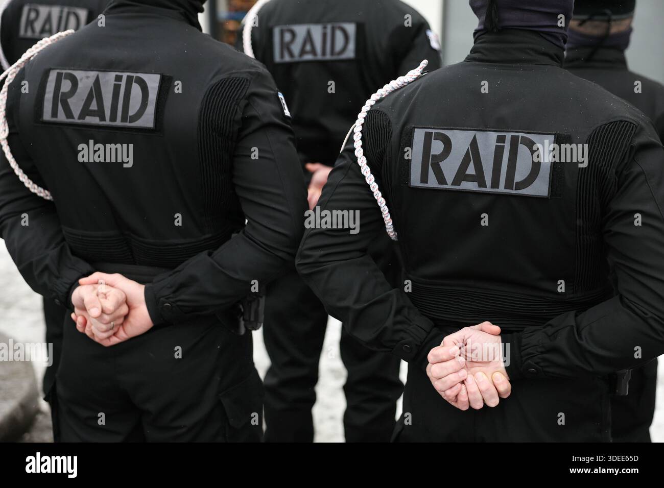Members of French National Police elite unit RAID (Research, Assistance ...