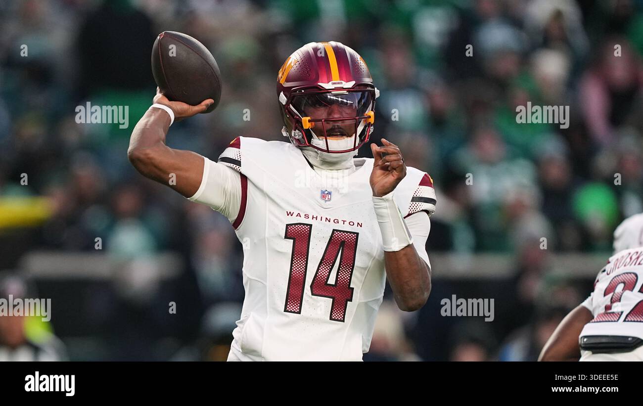 Washington Commanders quarterback Josh Johnson in action during an NFL ...