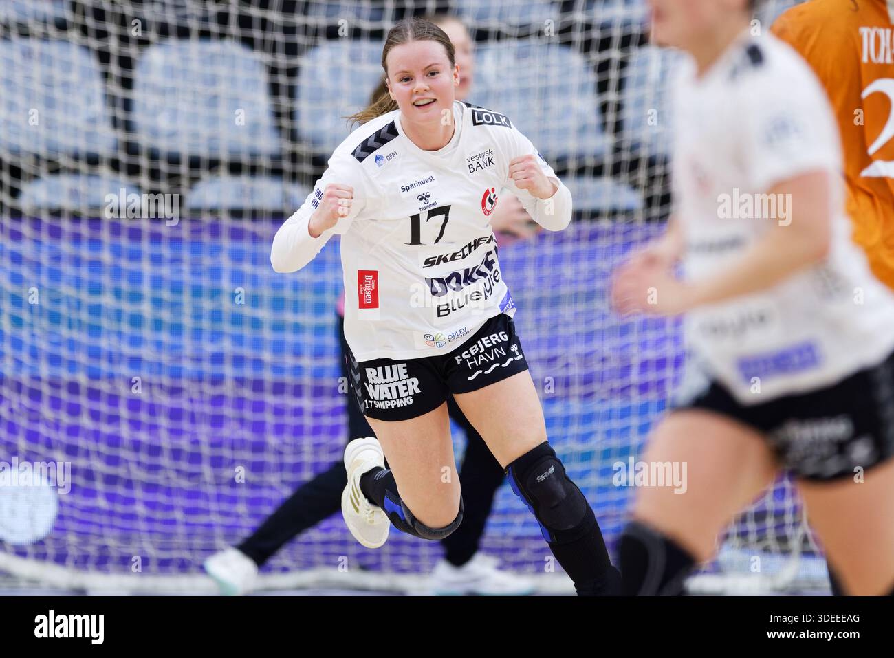 Odense, Denmark. 06th, January 2026. Elin Hansson (17) of Team Esbjerg ...