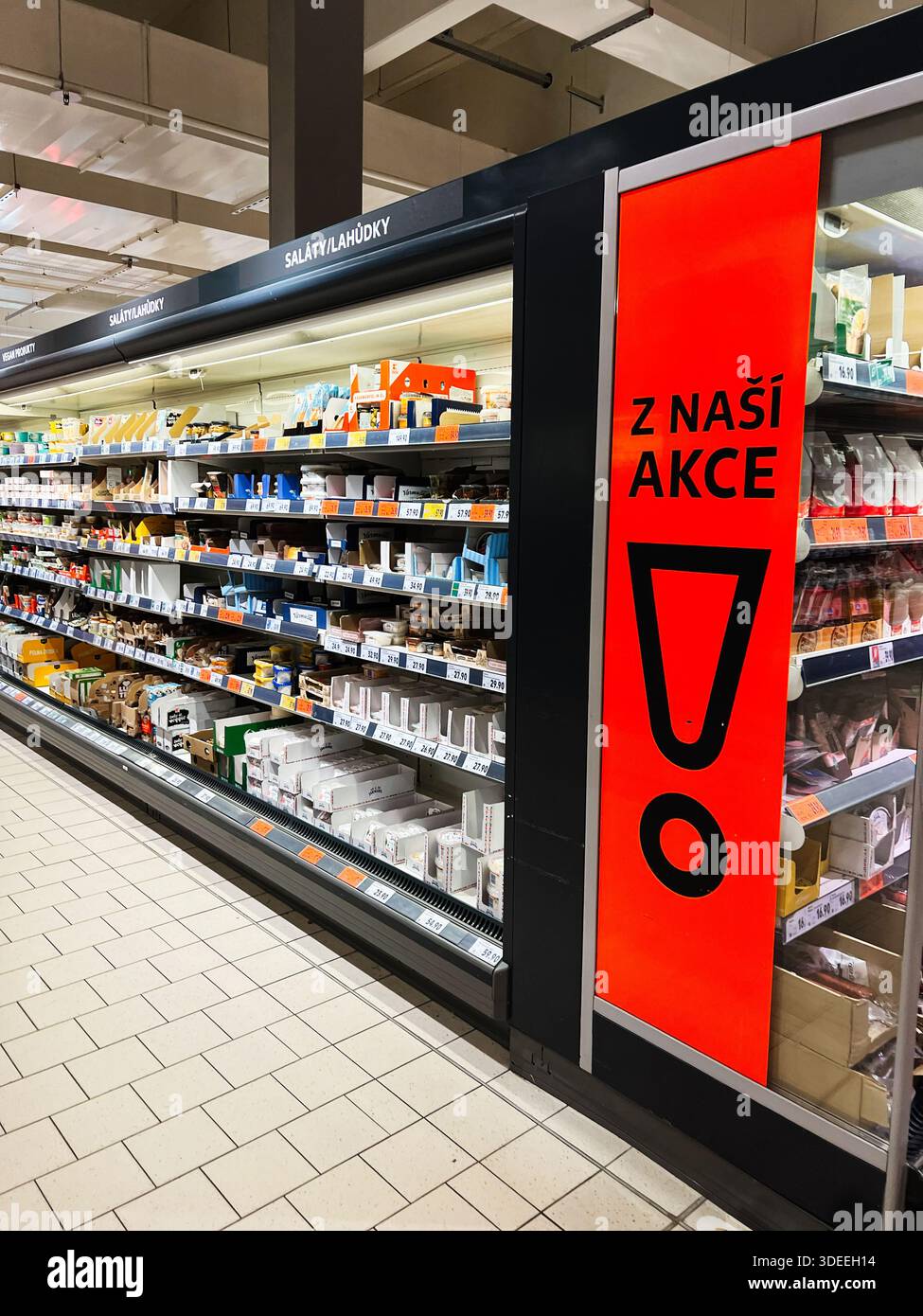 Brno, Czech Republic - November 29, 2025: A supermarket aisle filled ...
