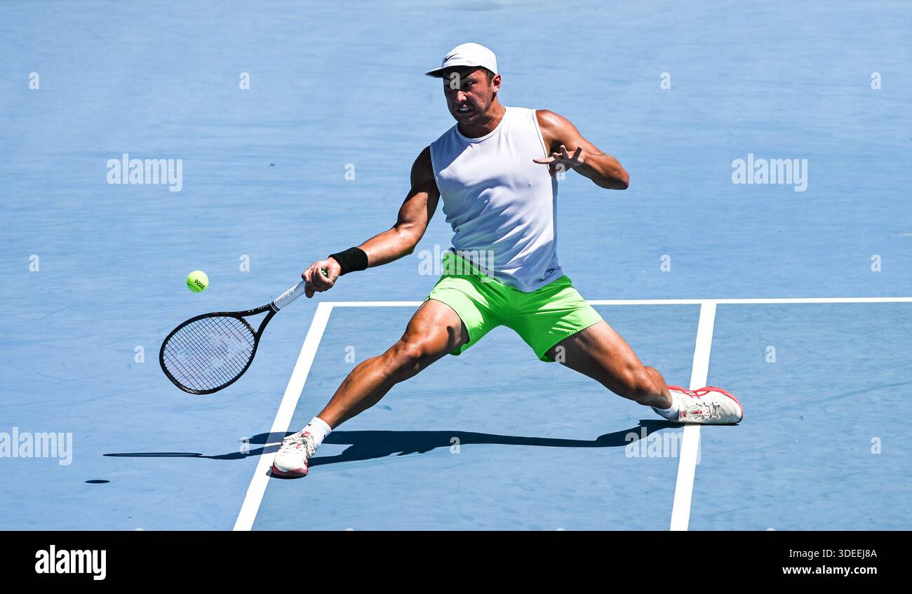 Canberra, Australia. 7 January 2026, James McCabe during the Canberra ...