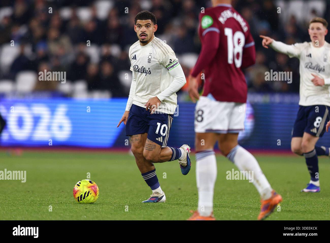 Nottingham Forest midfielder Morgan Gibbs-White (10) in action during ...