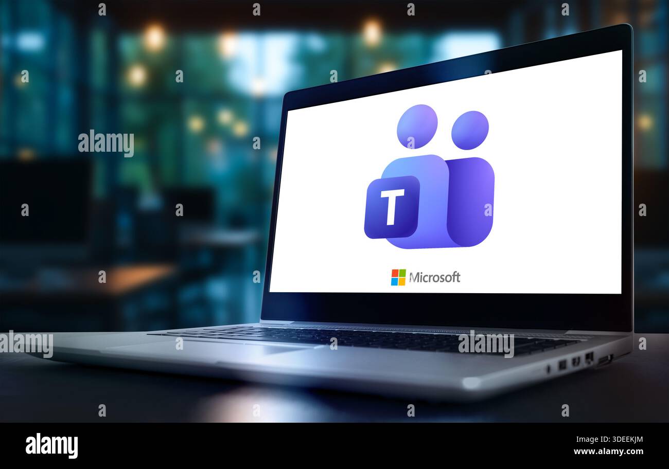 Microsoft Teams brand logo Stock Photo - Alamy