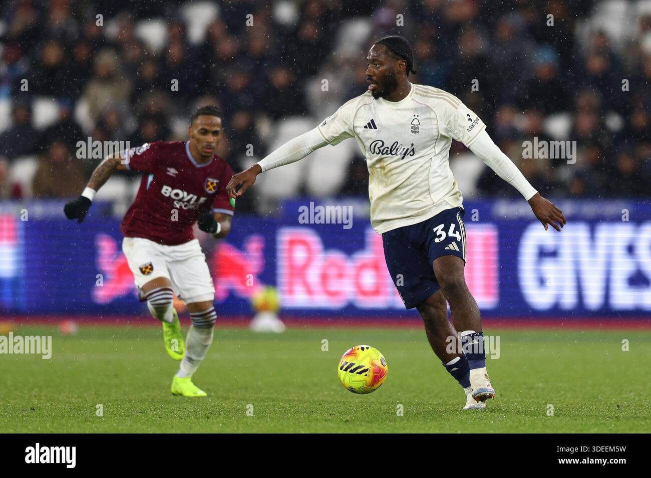 Nottingham Forest defender Ola Aina (34) in action during the West Ham ...