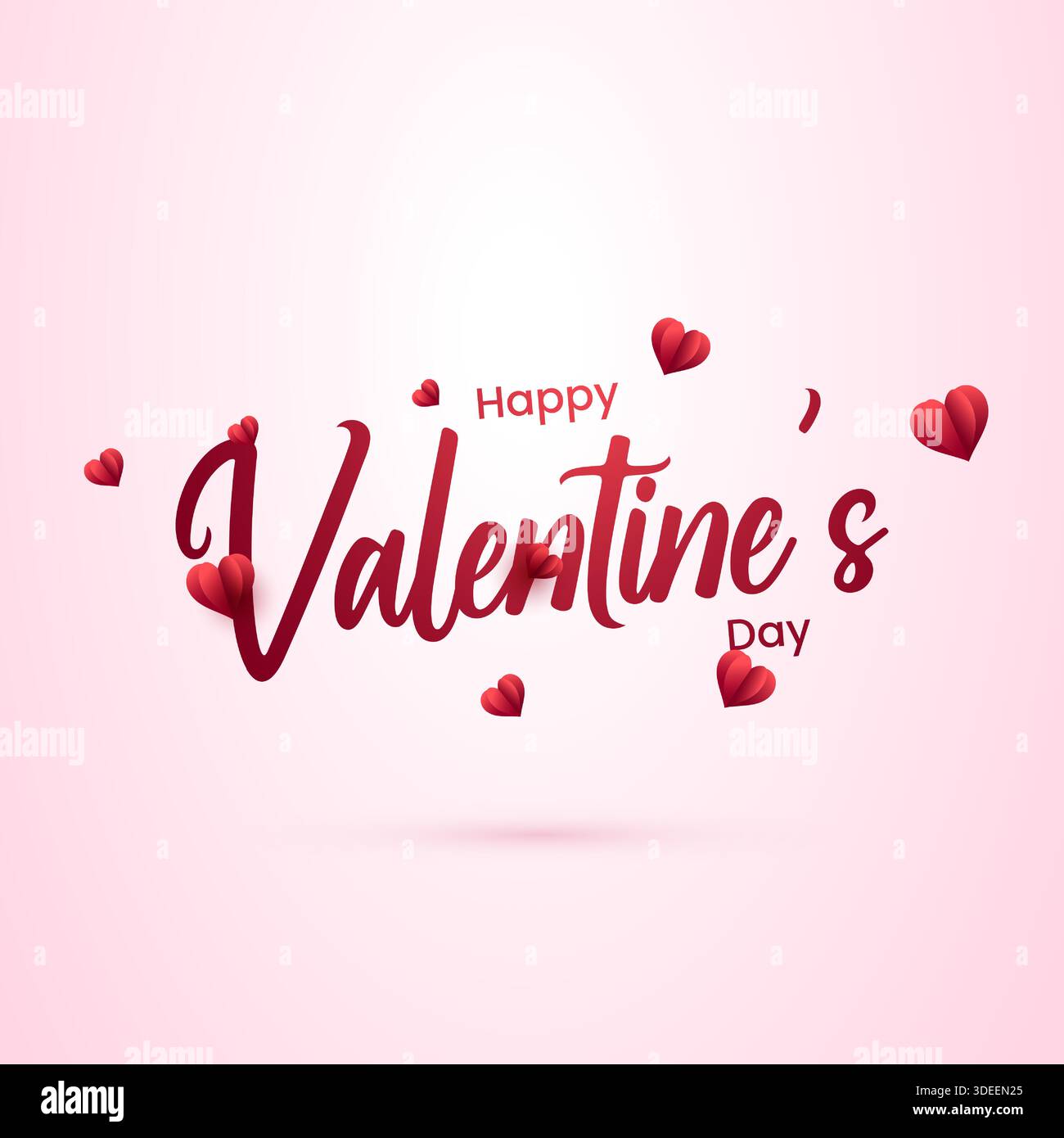 Happy Valentine's day card hearts vector background. Valentine's day ...